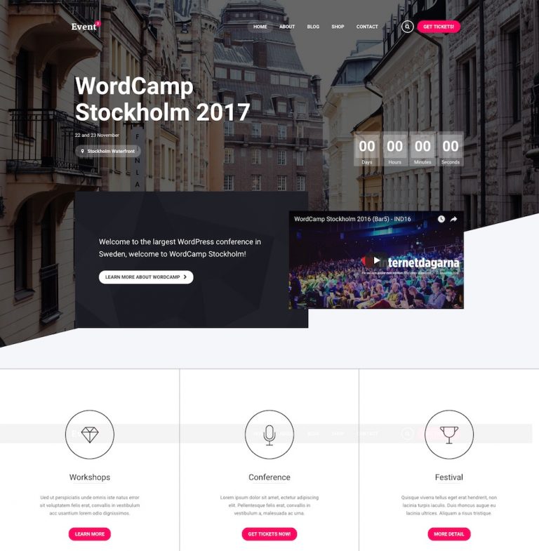 20+ Best Conference & Event WordPress Themes 2019 20+ Best Conference & Event WordPress Themes 2019