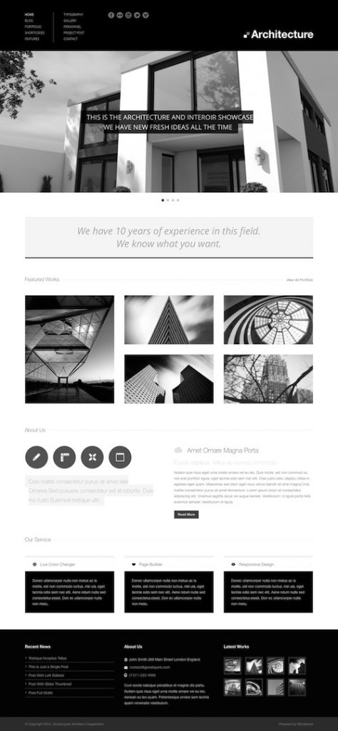 20+ Best Architecture WordPress Themes for Architects 2019