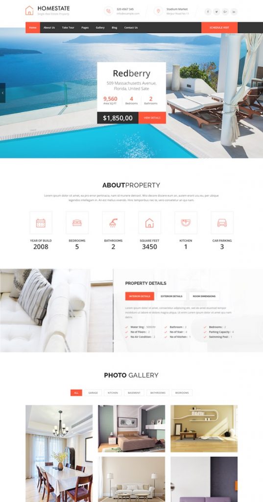 10+ Best Single Property Real Estate WordPress Themes 2019