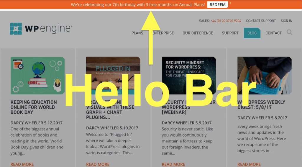 How to Use a Hello Bar to Generate Leads